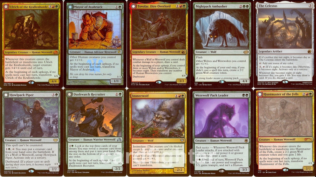 Custom Werewolf Tribal Commander EDH Deck - Tovolar, Dire Overlord ...