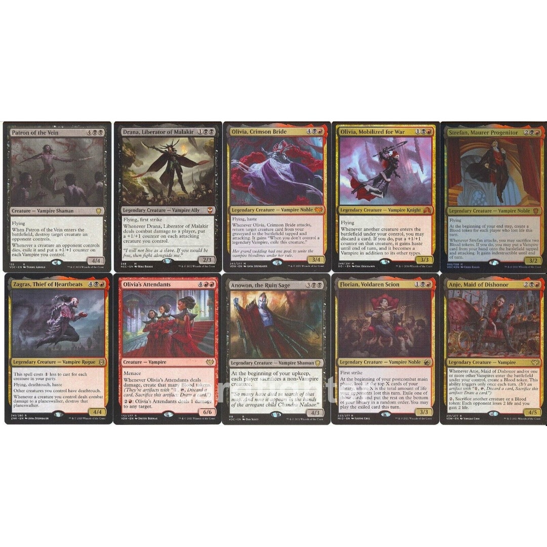 Custom Vampire Tribal Commander EDH Deck Olivia, Crimson Bride MTG ...