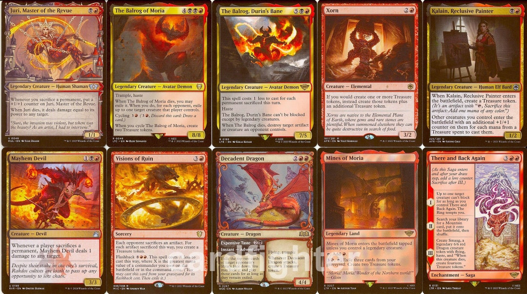 Treasure Sacrifice Theme Commander EDH Deck the Balrog, Durin's Bane ...