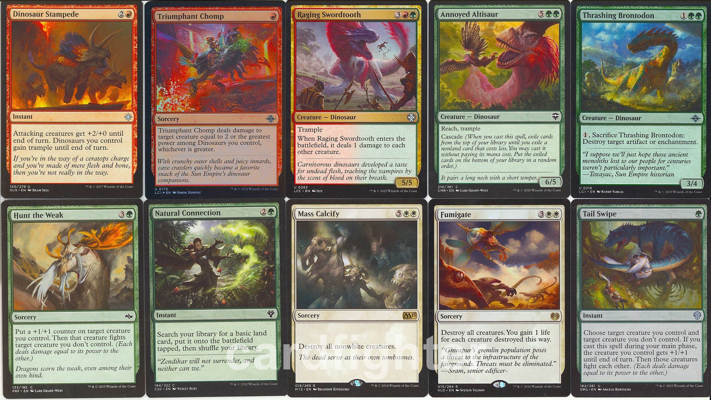 Dinosaur Tribal Commander EDH Deck Gishath, Sun's Avatar MTG Magic - Etsy