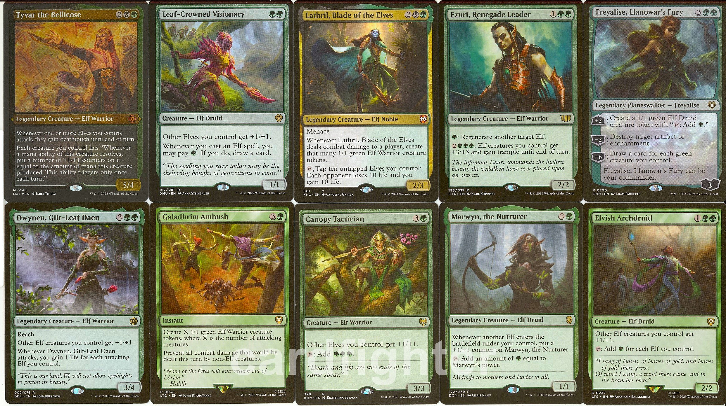 Elf Tribal Commander EDH Deck Lathril, Blade of the Elves MTG Magic ...