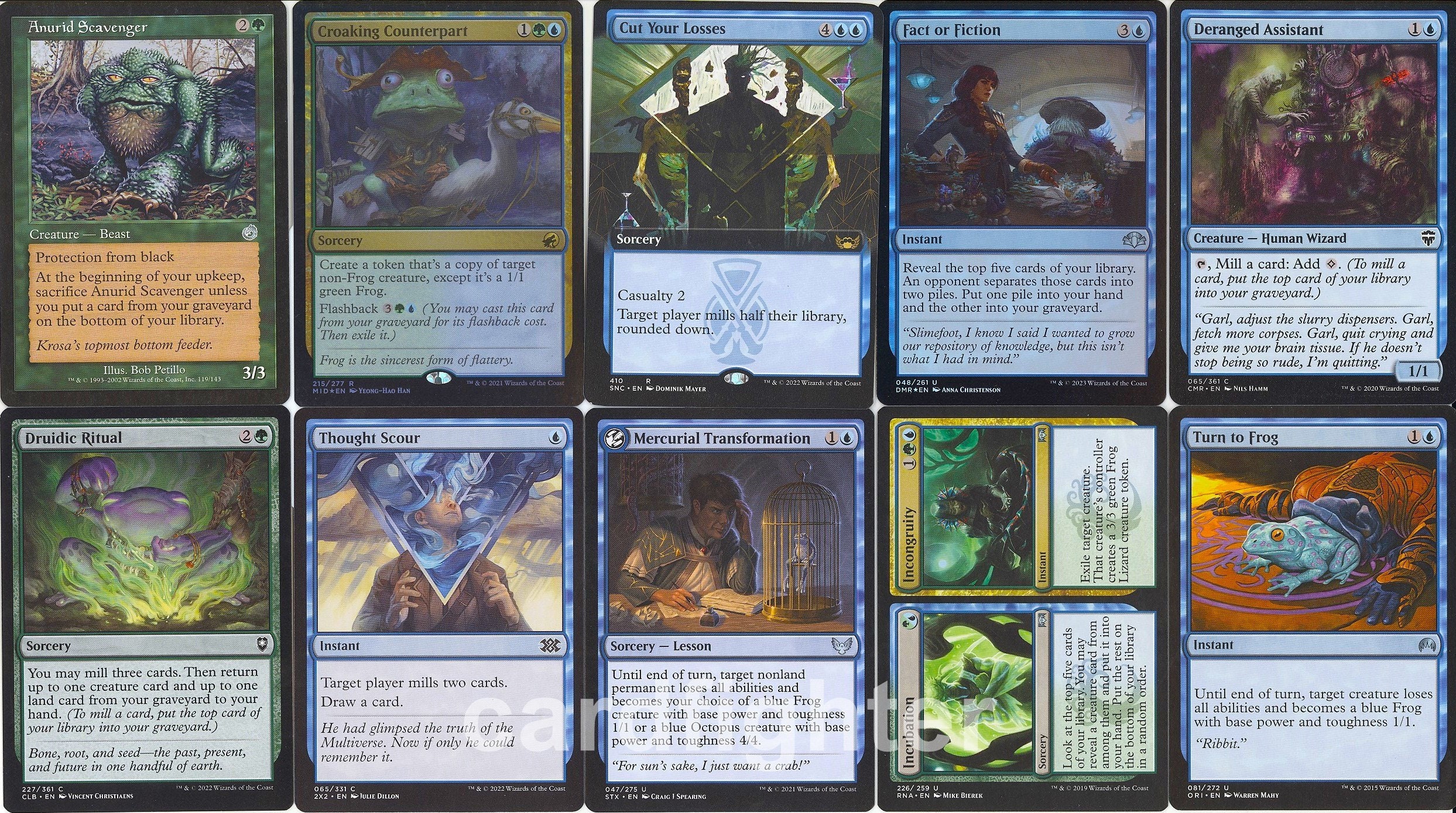 Frog Tribal Commander EDH Deck Grolnok, the Omnivore Mill MTG Magic - Etsy