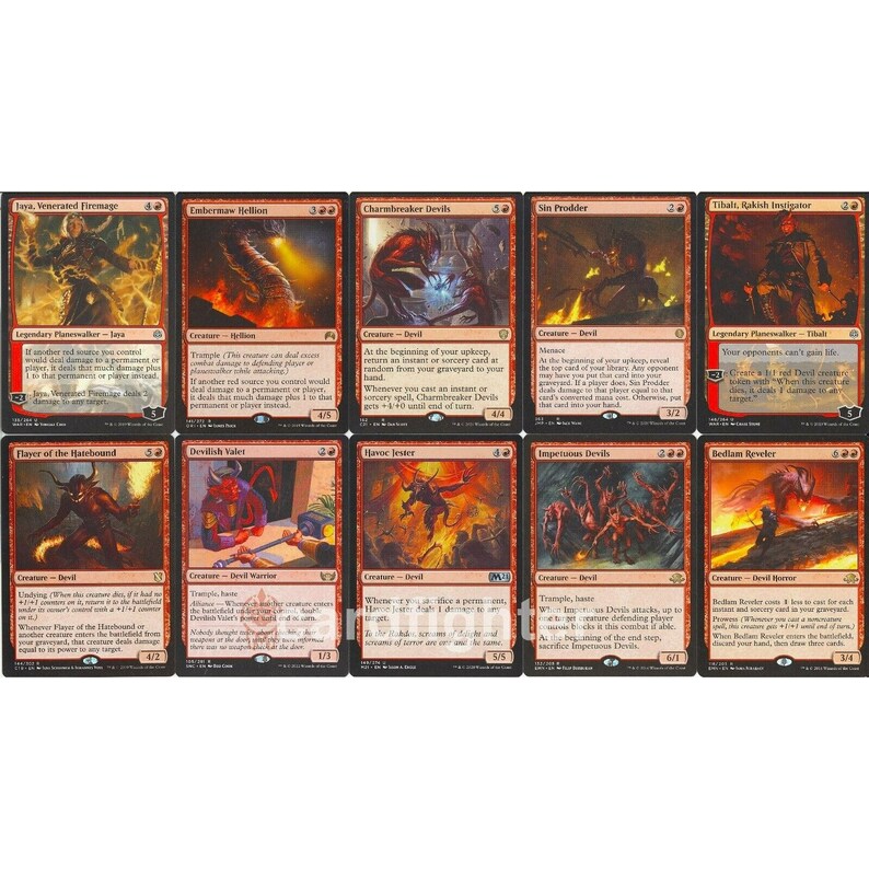 Devil Tribal Commander EDH Deck Zurzoth, Chaos Rider MTG Magic Cards ...