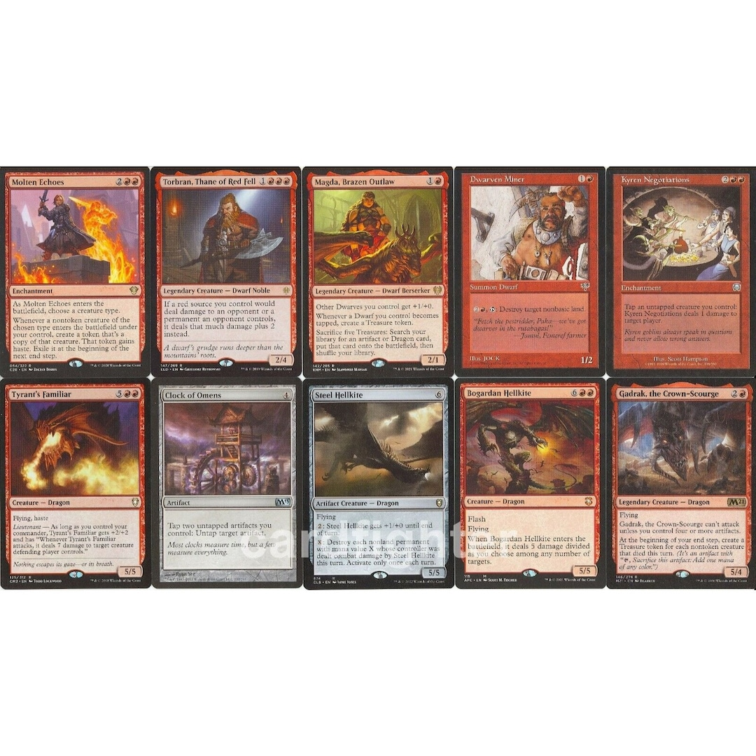 Custom Dwarf Tribal Commander EDH Deck - Magda, Brazen Outlaw - Dragon ...