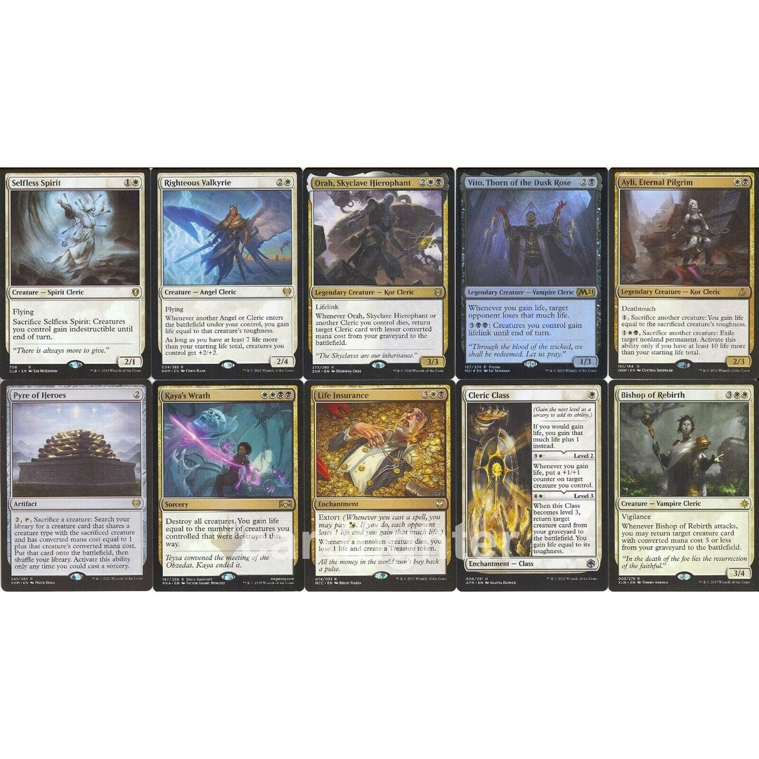 Custom Cleric Tribal Commander EDH Deck - Orah, Skyclave Hierophant ...