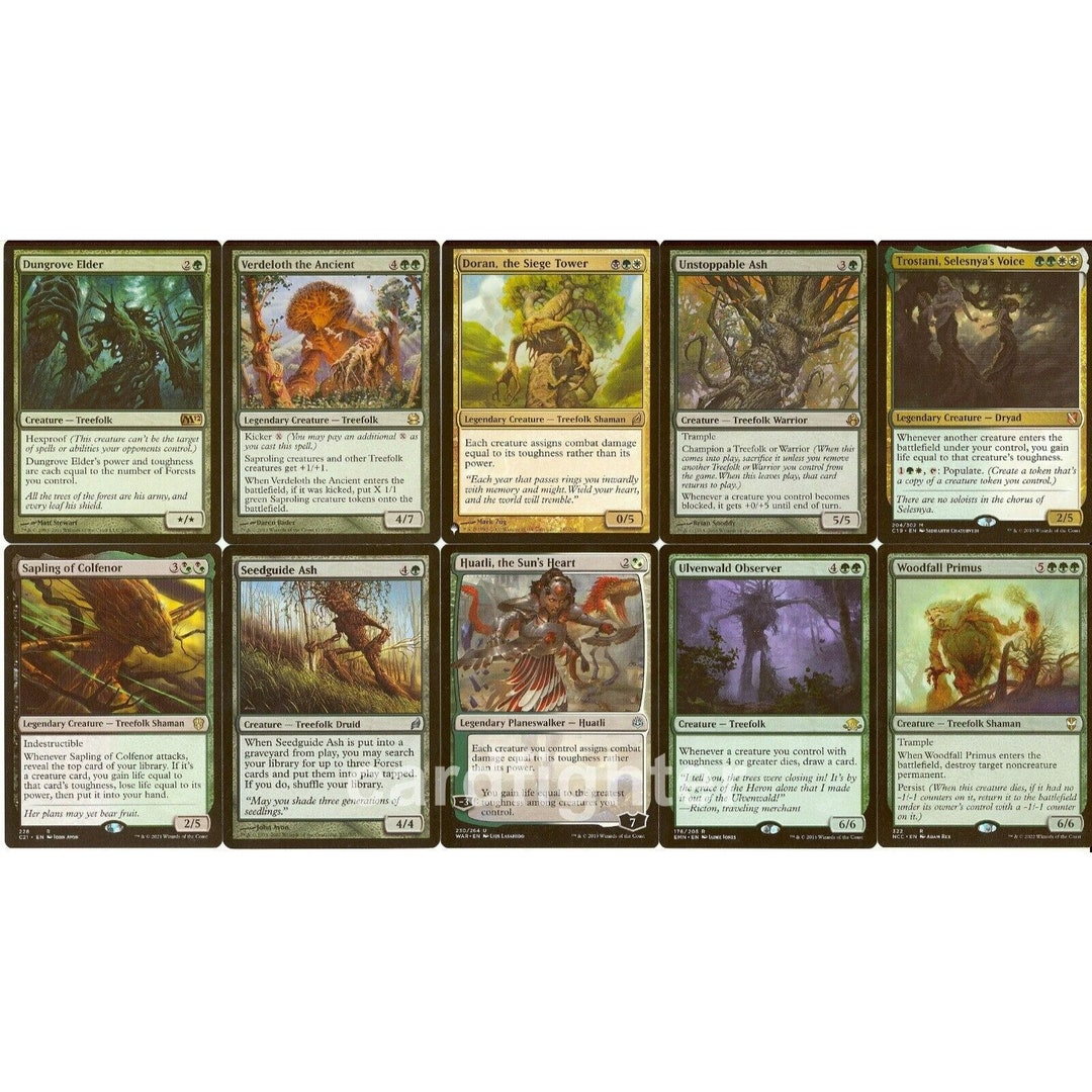 Treefolk Tribal Commander EDH Deck Doran the Siege Tower - Etsy