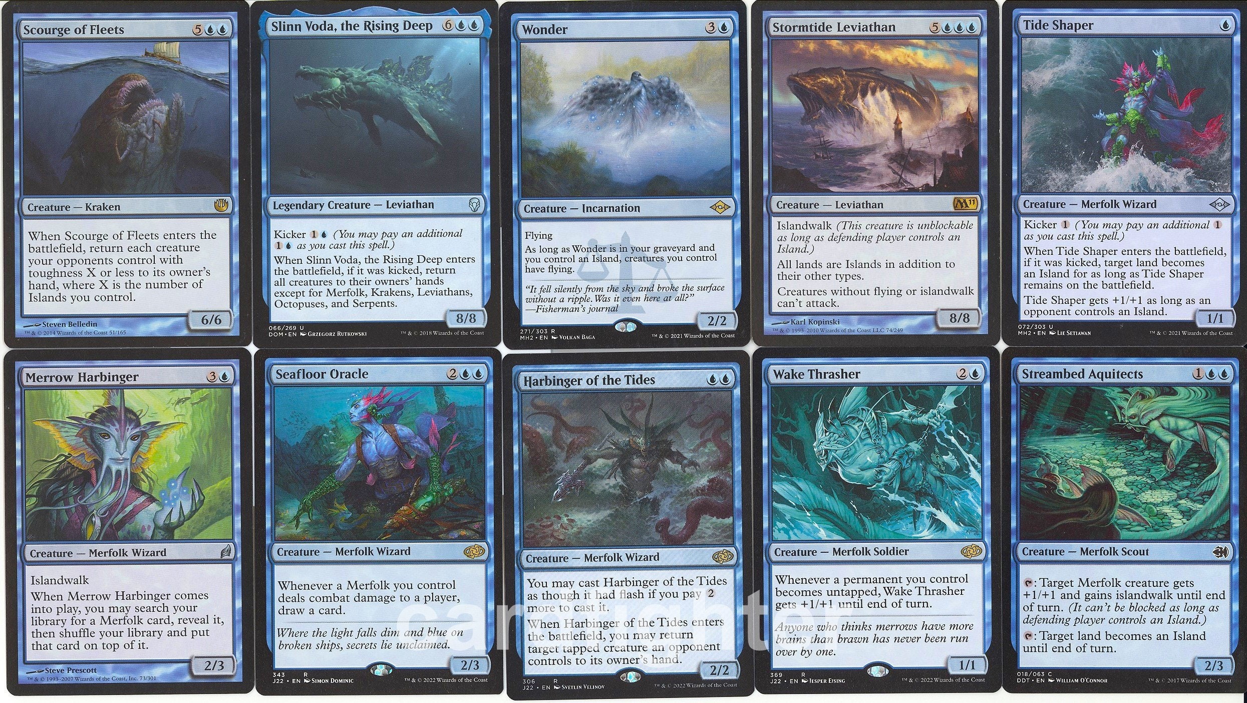 Merfolk Tribal Commander EDH Deck Svyelun of Sea and Sky - Etsy