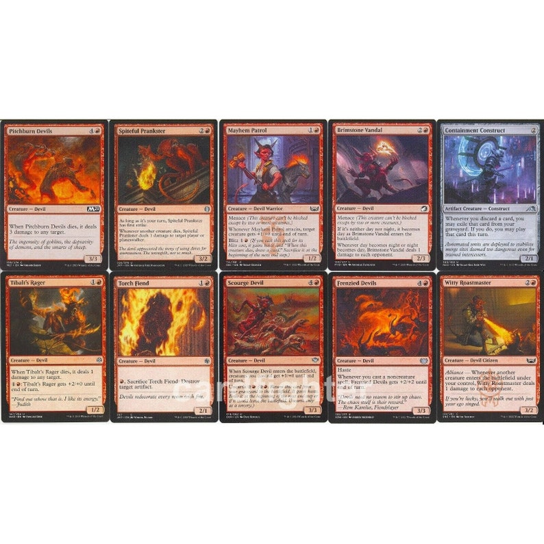 Devil Tribal Commander EDH Deck Zurzoth, Chaos Rider MTG Magic Cards ...