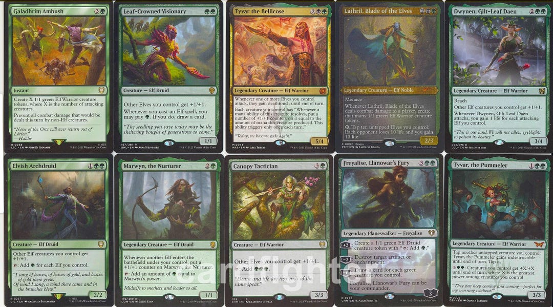 Elf Tribal Commander EDH Deck - Tyvar the Bellicose - MTG Magic Cards ...