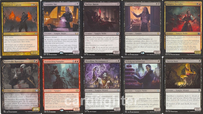 Vampire Tribal Commander EDH Deck Strefan, Maurer Progenitor MTG Magic ...