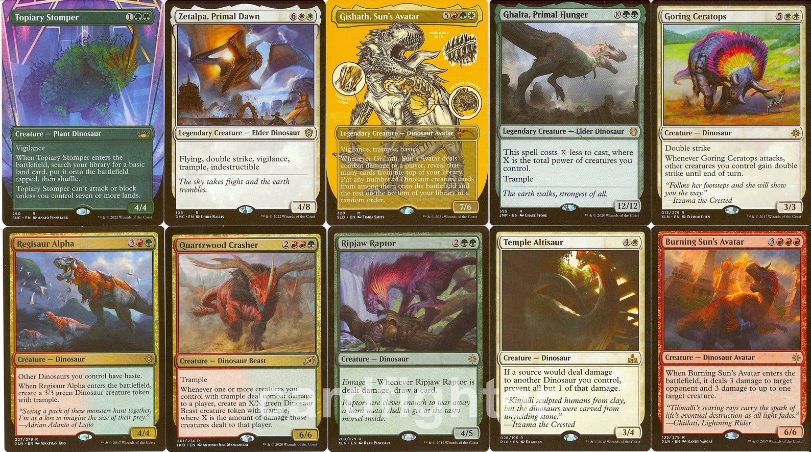 Dinosaur Tribal Commander EDH Deck Gishath Sun's Avatar - Etsy