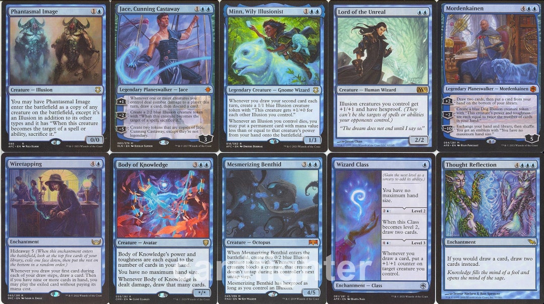 Custom Illusion Tribal Commander EDH Deck - Minn, Wily Illusionist ...