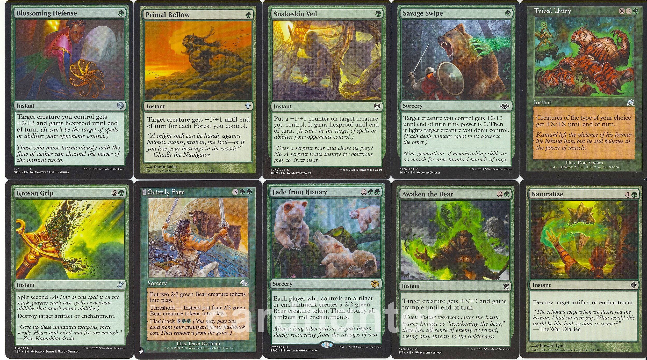Custom Bear Tribal Commander EDH Deck - Ayula, Queen Among Bears ...