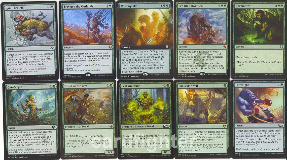 Wurm Tribal Commander EDH Deck Baru, Wurmspeaker MTG Magic - Etsy