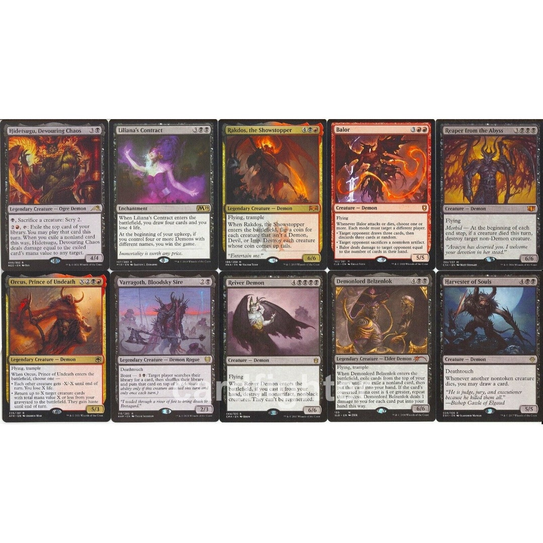 Custom Demon Tribal Commander EDH Deck - Rakdos, Lord of Riots - MTG ...