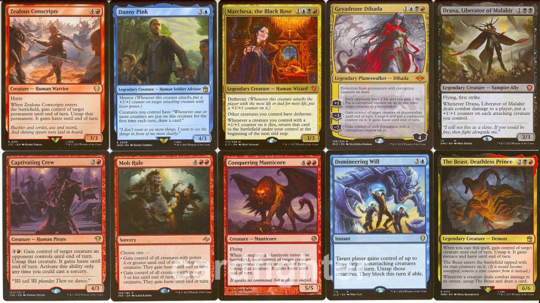 Custom Creature Theft Commander EDH Deck - Marchesa, the Black Rose ...
