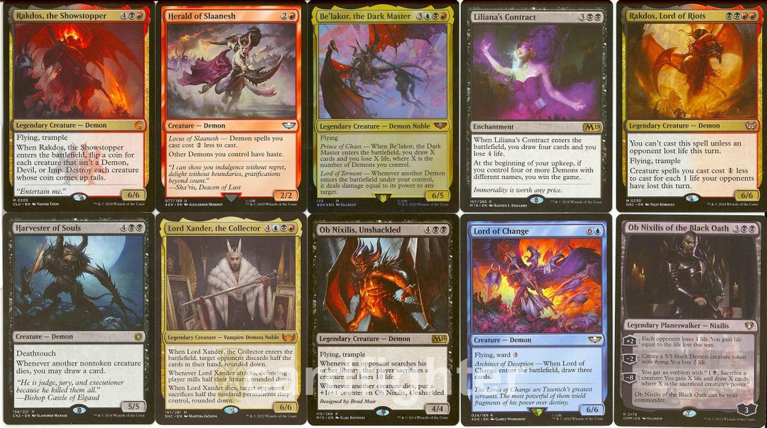 Custom Demon Tribal Commander EDH Deck - Be'lakor, the Dark Master ...