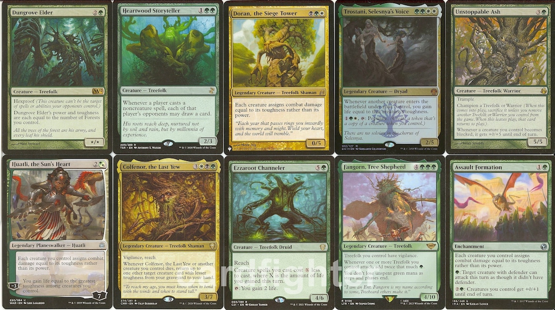 Treefolk Tribal Commander EDH Deck Doran, the Siege Tower MTG Magic ...