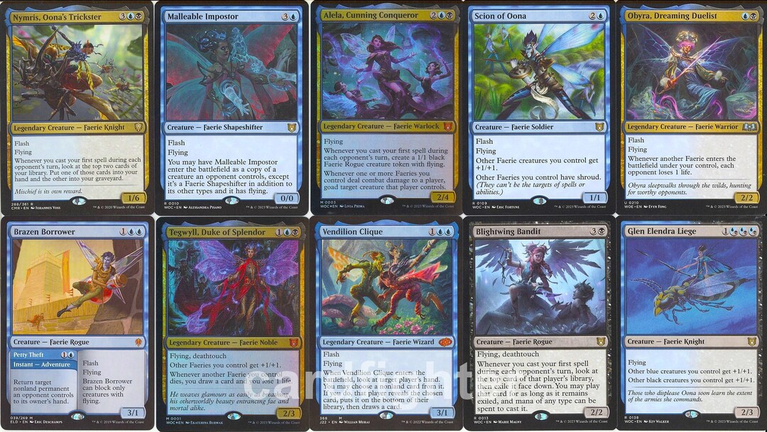 Custom Faerie Tribal Commander EDH Deck - Alela, Cunning Conqueror ...