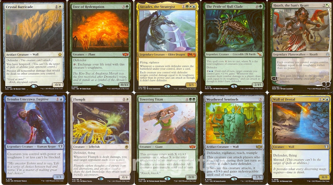 Custom Defender Wall Tribal Commander EDH Deck - Arcades, the ...