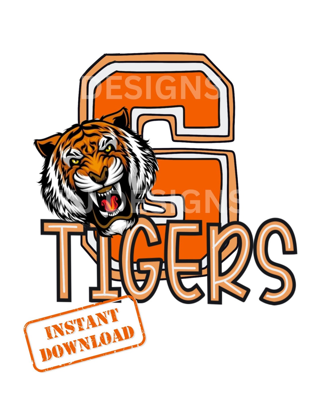 Georgetown University College Tigers Hand Sketched Football Basketball ...