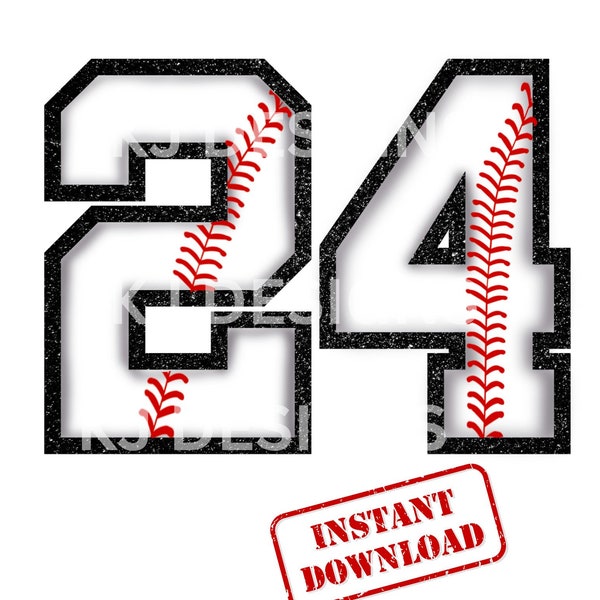 Glitter Baseball Number Svg - Etsy