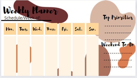 Boho Desert Weekly Calendar Printable - Etsy