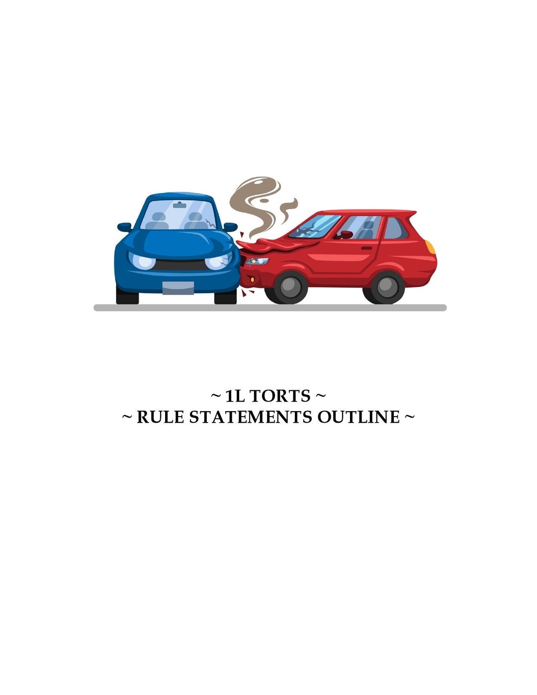 1L Torts Rules Outline - Etsy