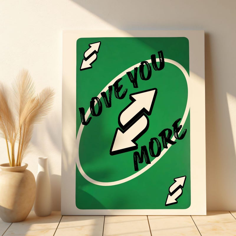 Love You More Uno Card - Etsy
