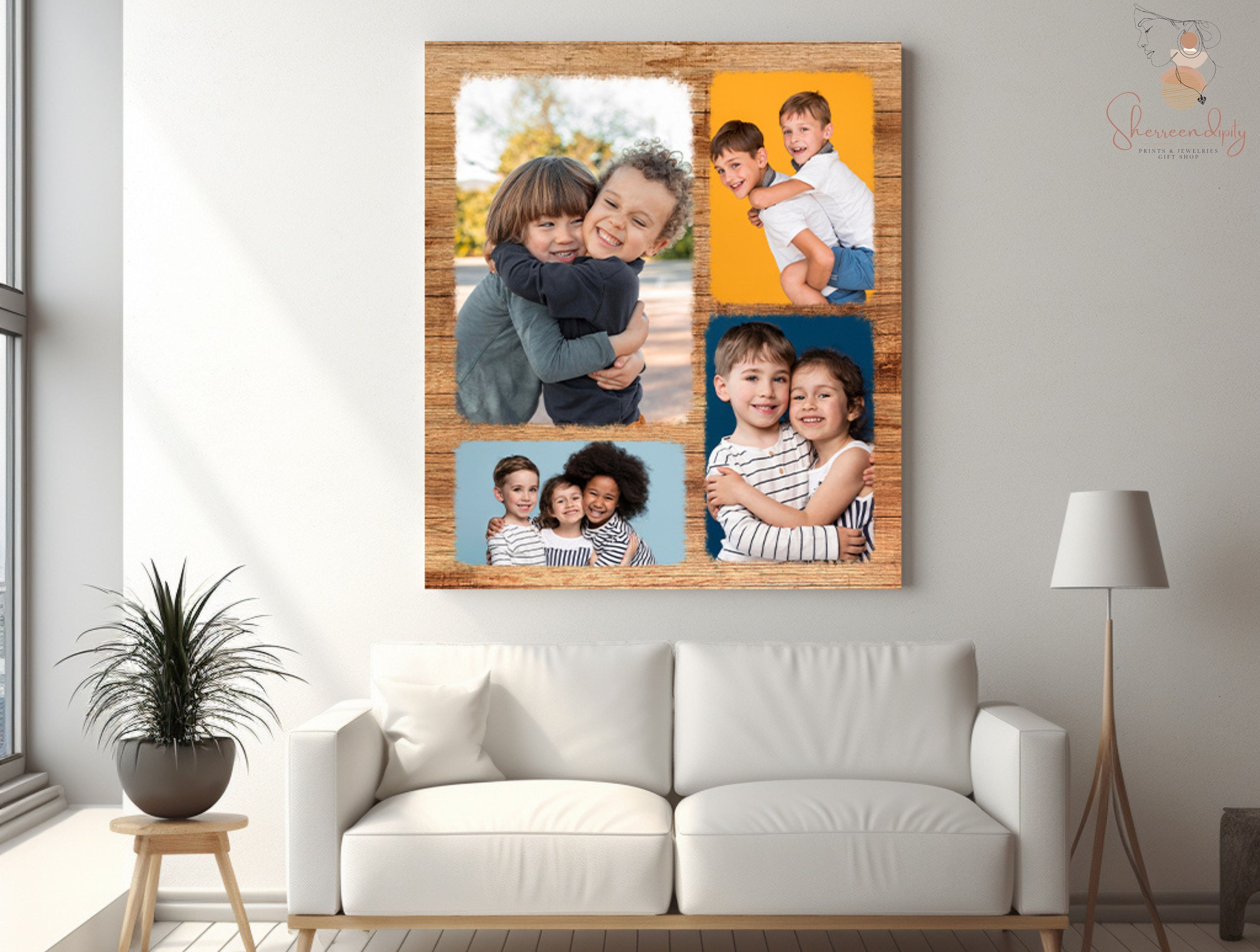 Custom Collage Canvas, Custom Photo Collage Poster for Family Christmas ...