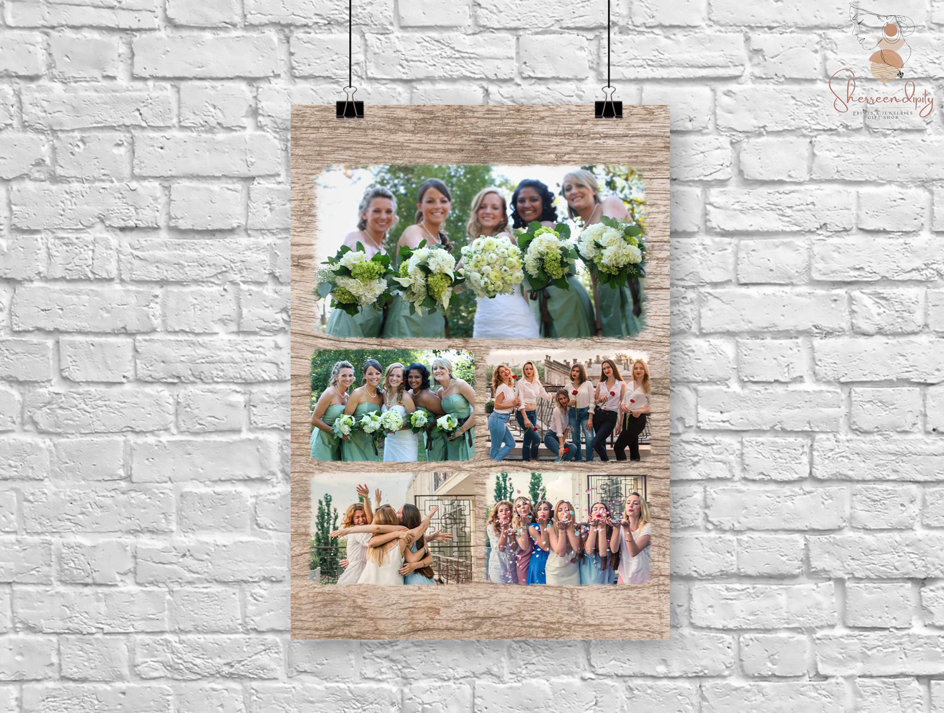 Custom Collage Canvas, Custom Photo Collage Poster for Family Christmas ...