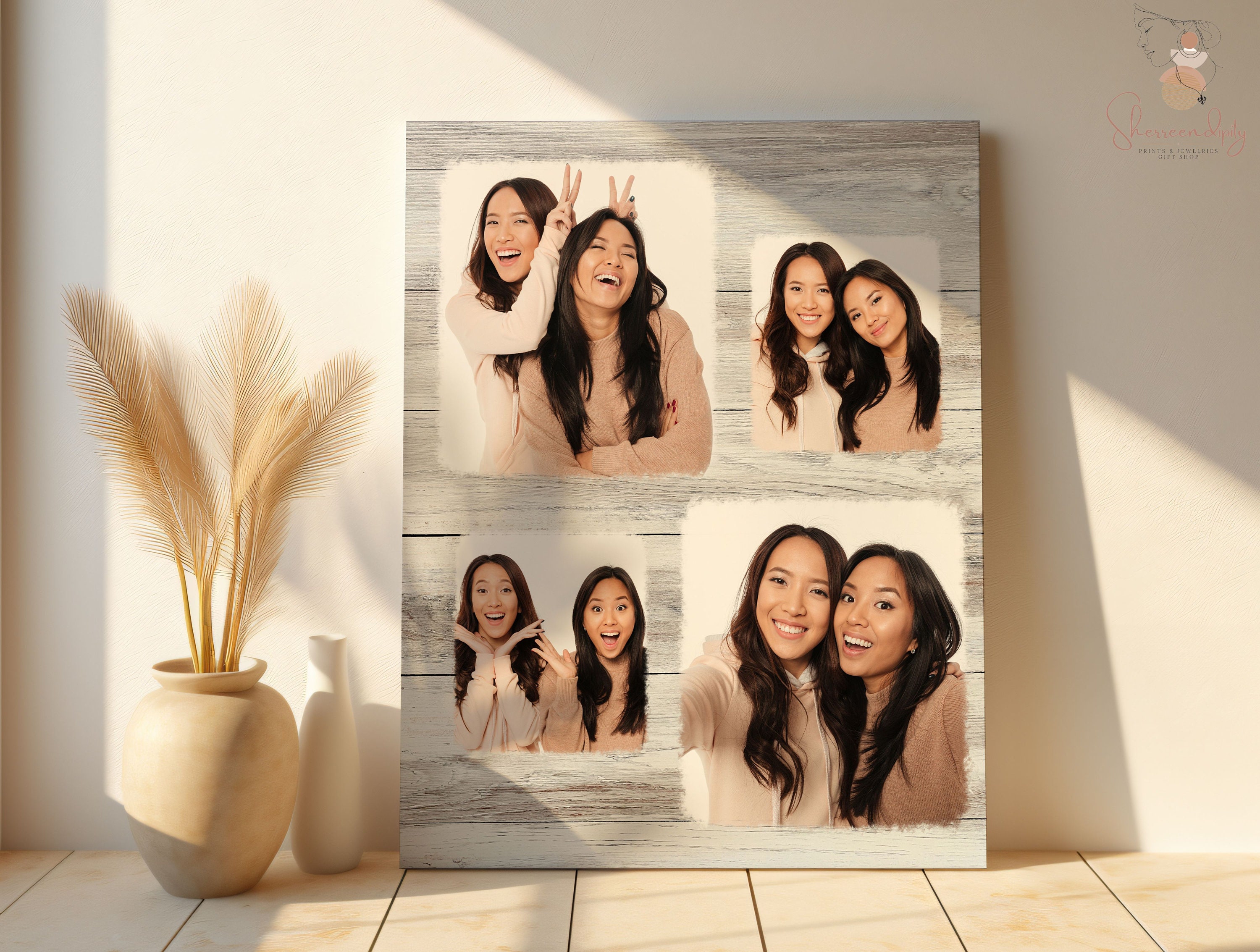 Custom Collage Canvas, Custom Photo Collage Poster for Family Christmas ...