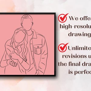 Mom Drawing Printable, Custom Digital Line Art Portrait for Mommy ...