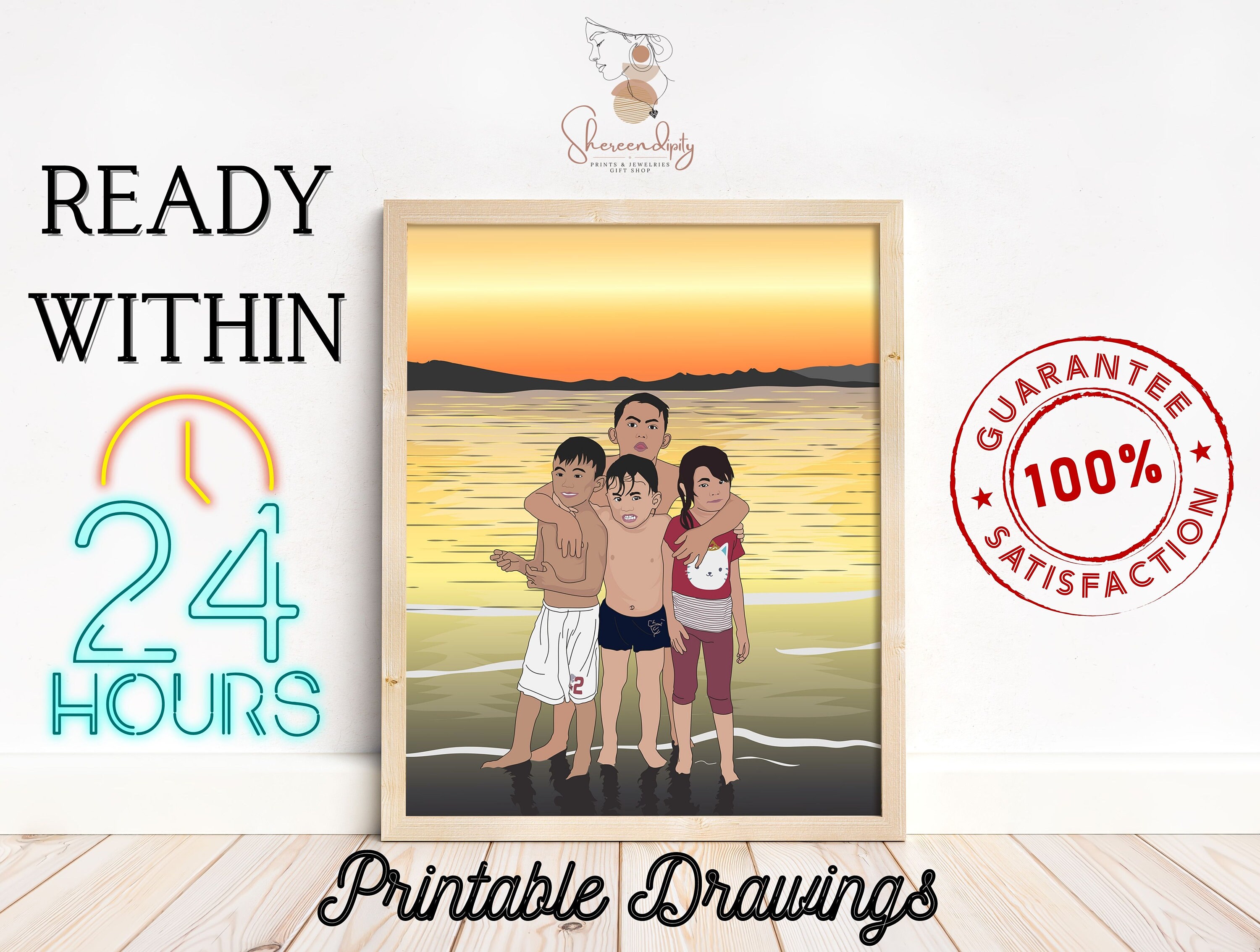 Faceless Portrait Custom Printable Drawings for Men & Women - Etsy