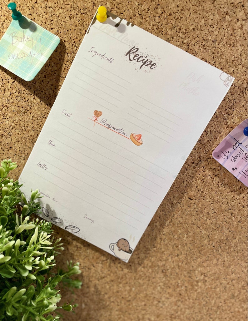 Printable and Digital Recipe Card - Etsy