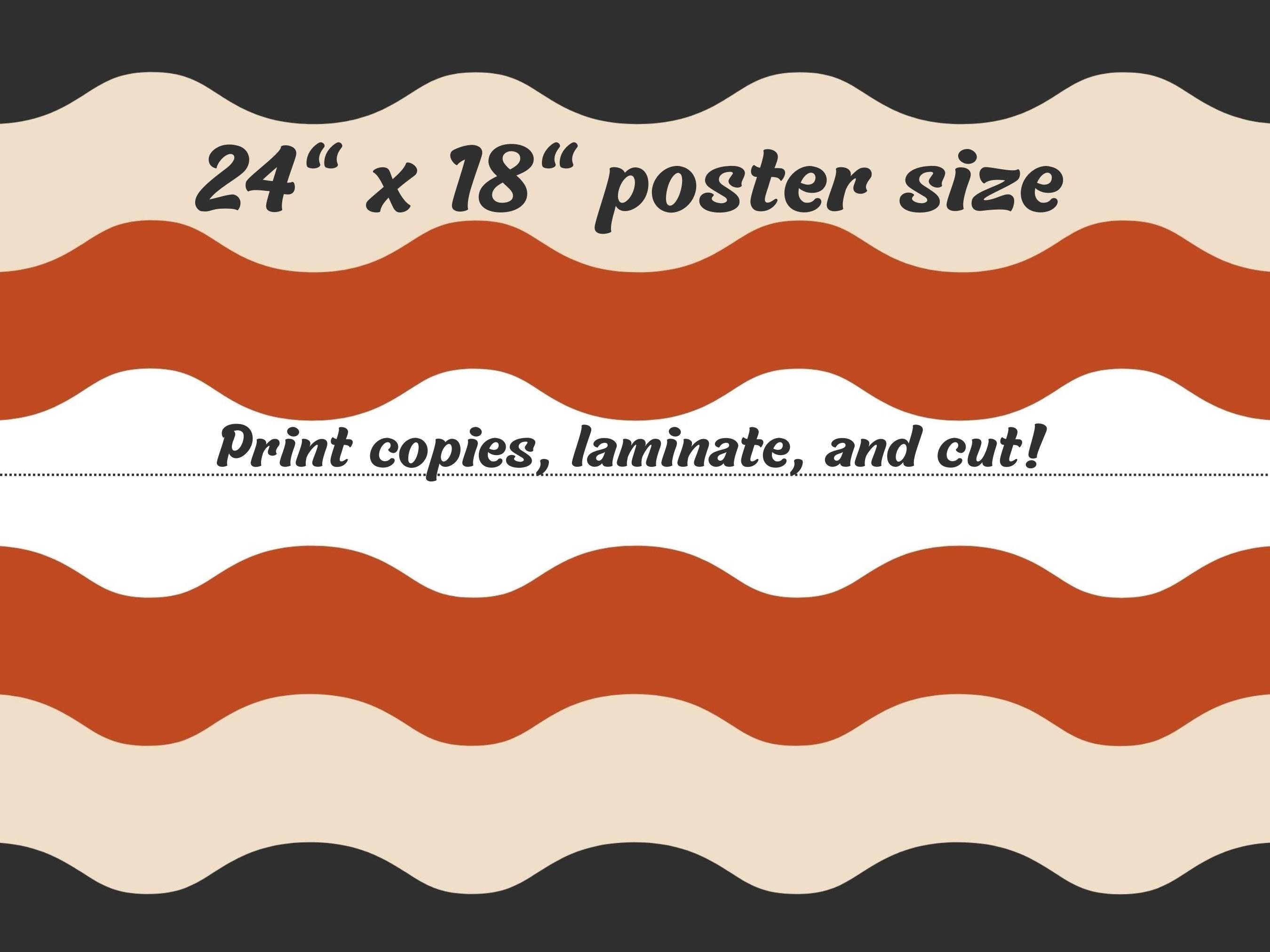 Editable Classroom Bulletin Board Border Fall Orange Neutral Set ...