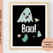 Cute and Spooky Digital Art "boo" Poster, Vintage Halloween, Retro ...
