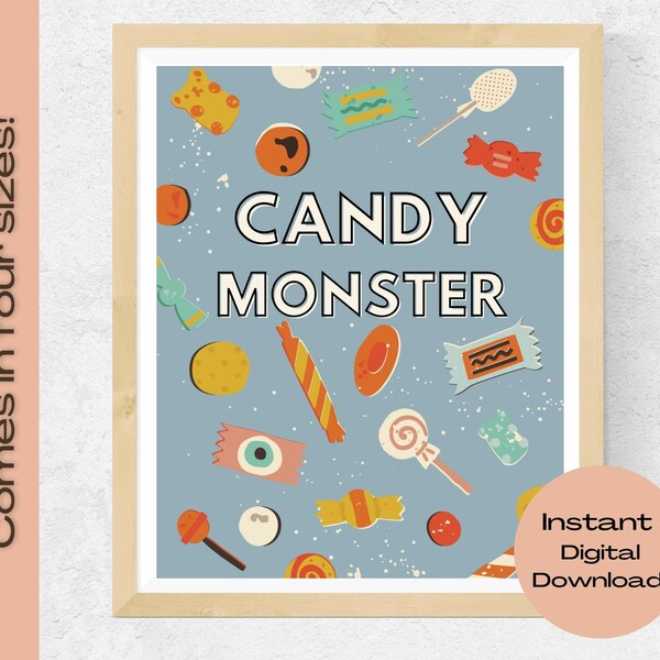 Cute and Spooky Digital Art boo Poster, Vintage Halloween, Retro, Black ...