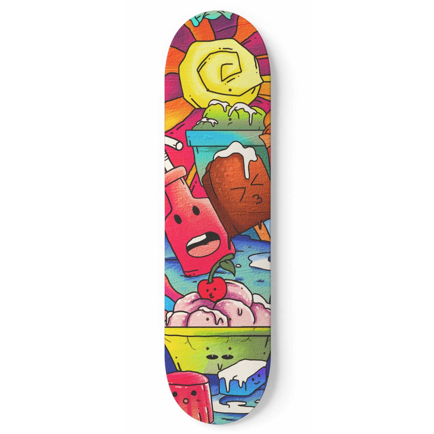 Chilling Sweets Doodle 1 Piece Skateboard Wall Art - Etsy