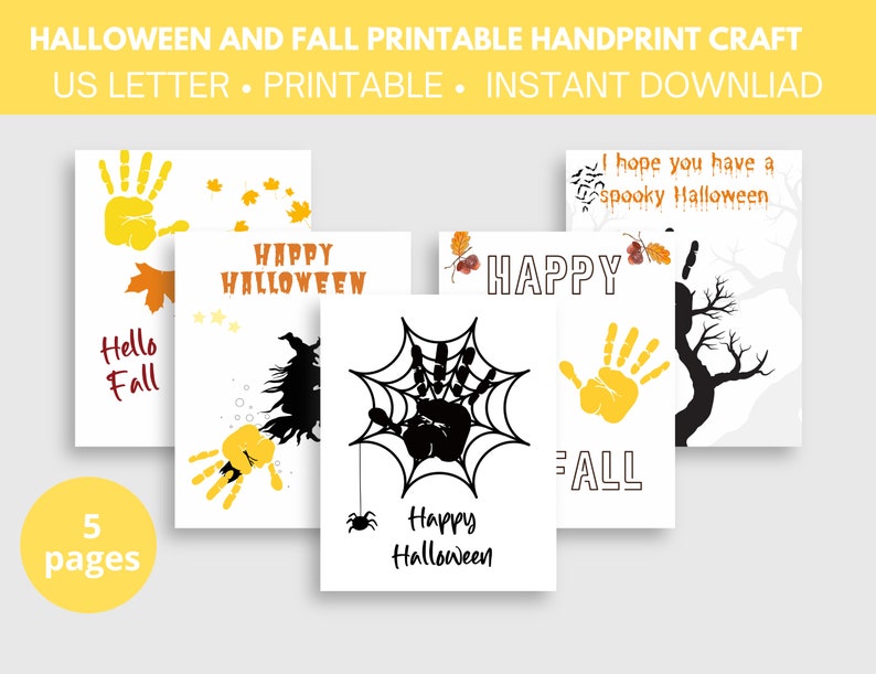 Halloween Handprint Craft, Halloween Preschool Craft, Halloween Toddler ...