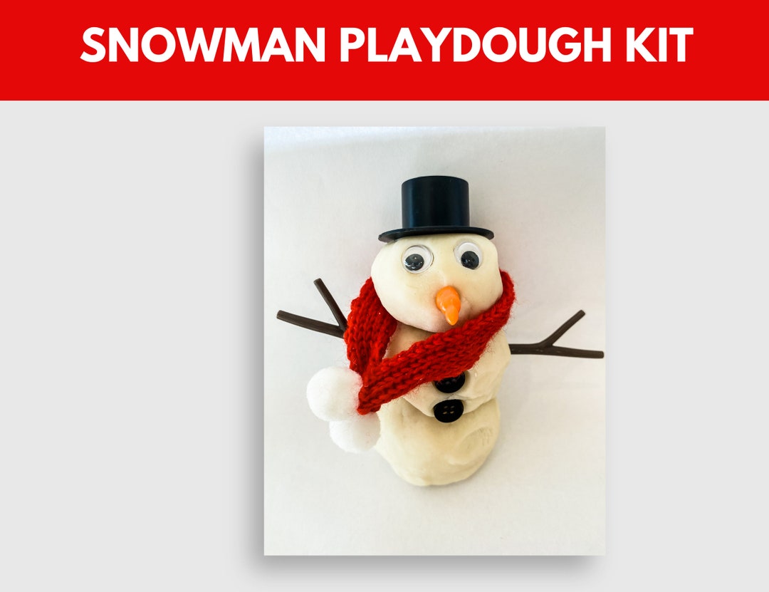 Snowman Playdough Kit Christmas Stocking Stuffer Gift From - Etsy