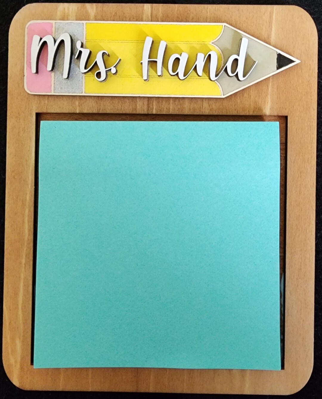 Personalized Post-it Note Holder-teacher Appreciation - Etsy