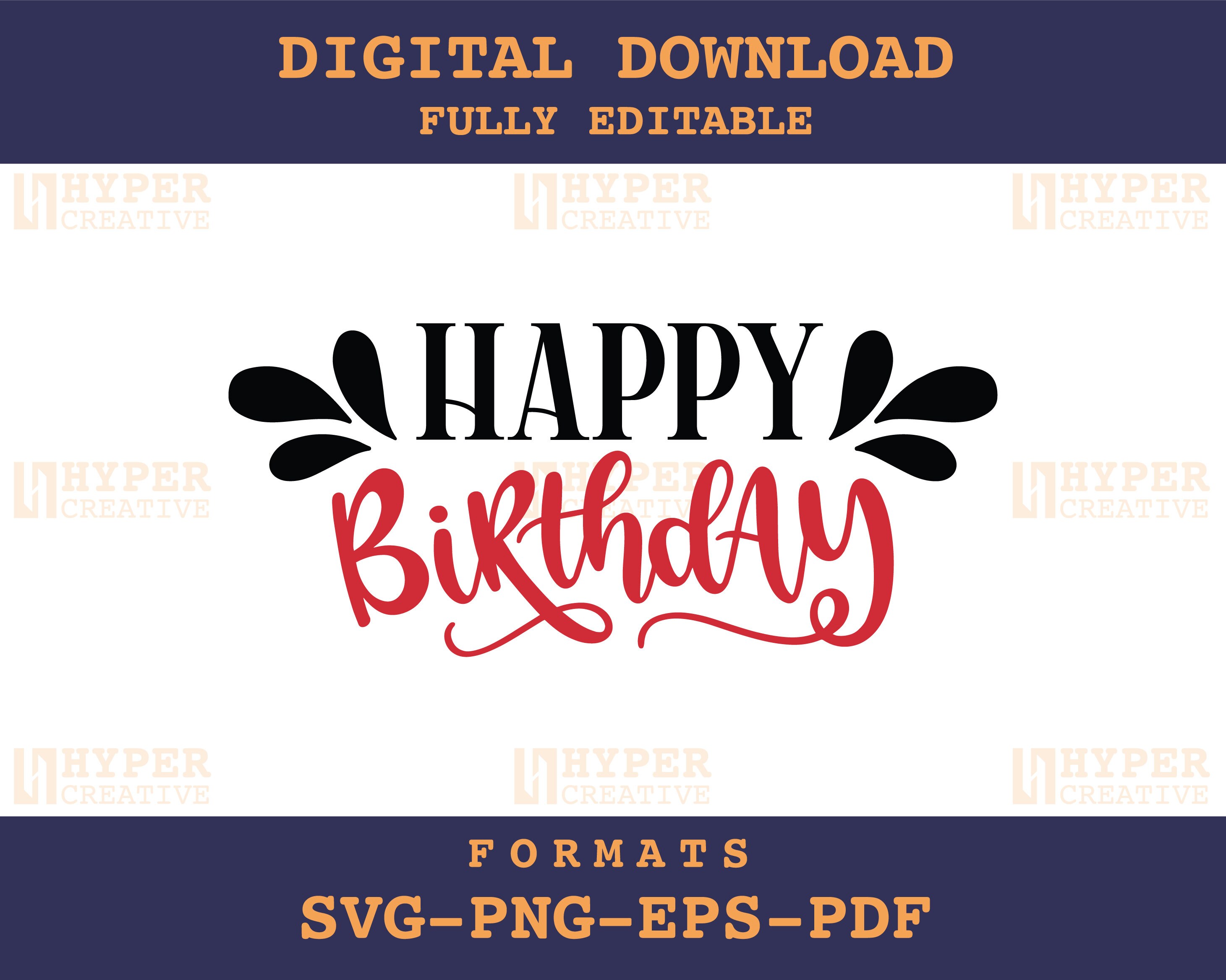 Happy Birthday SVG, Hand Lettered, Birthday Svg, Birthday Party Svg ...
