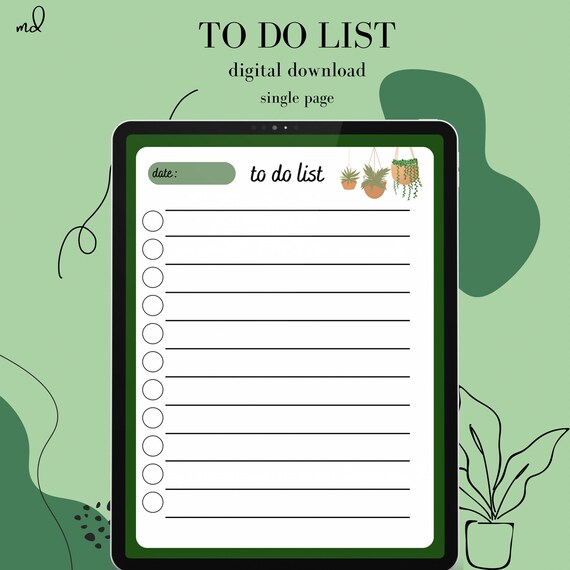 To Do List Page by Melichrous Designs Digital Download for - Etsy