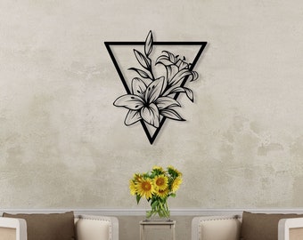 Hanging Metal Wall Flower Sign - Etsy
