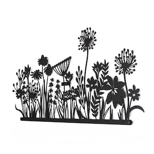 Flores Metal Wall Art, Metal Hanging Spring Flower Wall Decor, Living ...