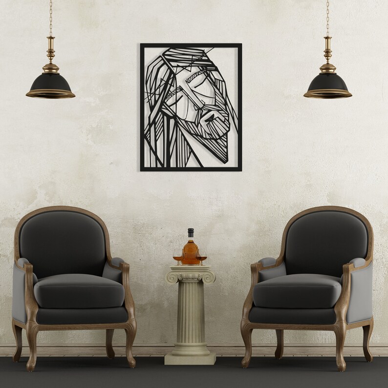 Metal Wall Art of Jesus Christ Face Jesus Metal Wall Hanging - Etsy