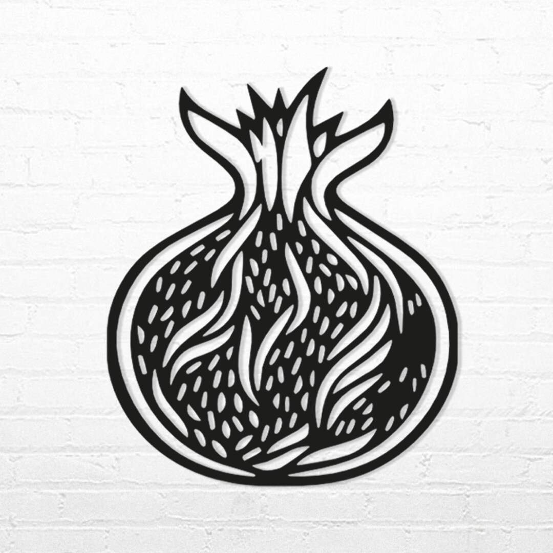 Kitchen Metal Wall Decor, Pomegranate Sign, Fruit Metal Art, Mothers ...