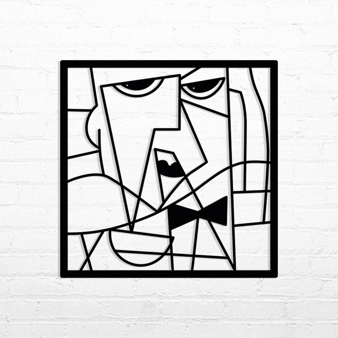 Picasso Cubism Sign, Unique Metal Wall Art, Abstract Wall Hanging, Home ...