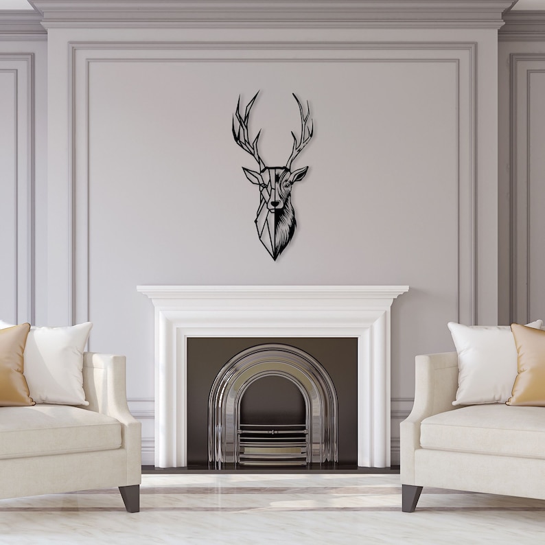 Metal Deer Wall Art Stag Head Wall Art Deer Skull Metal Art - Etsy